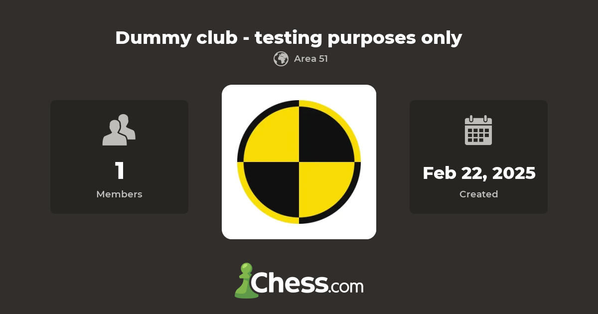 Dummy club - testing purposes only - Chess Club - Chess.com