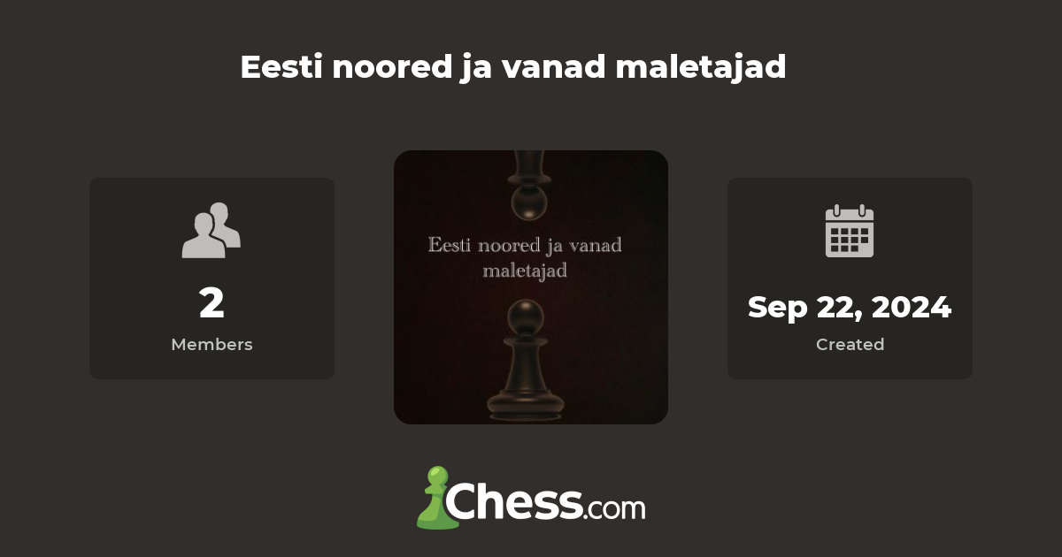 Eesti noored ja vanad maletajad - Chess Club - Chess.com