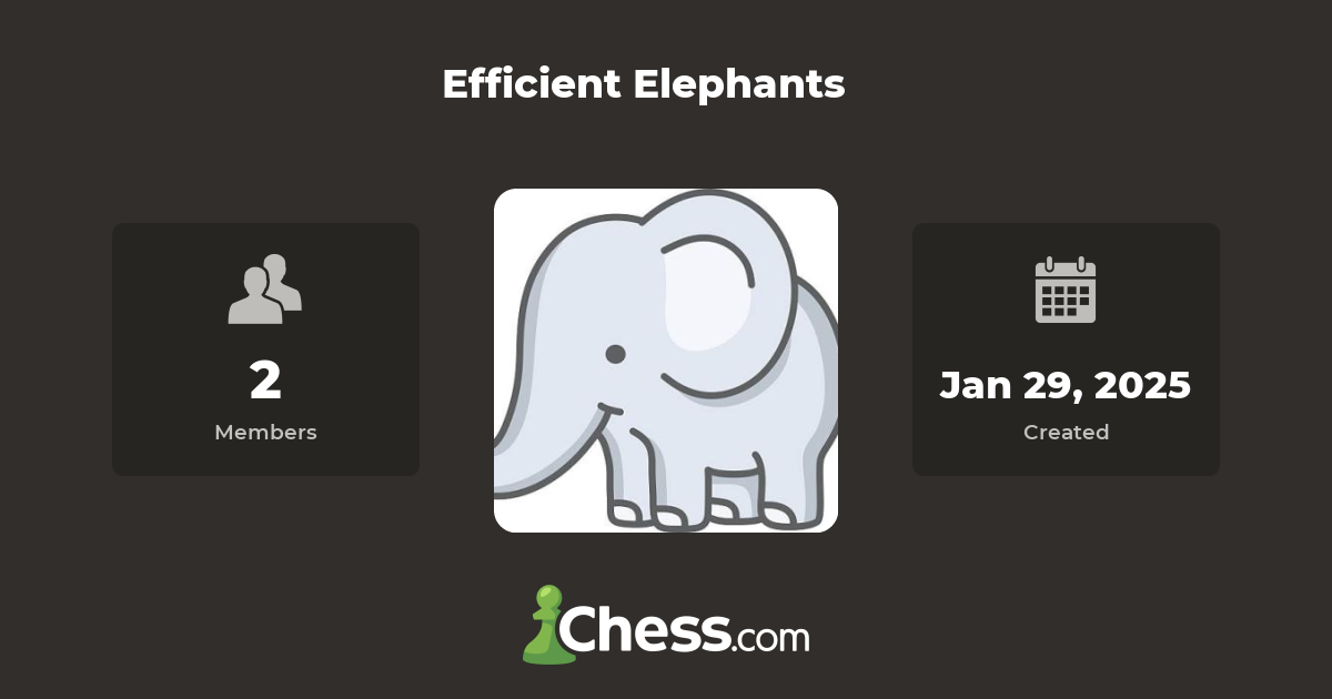 Efficient Elephants - Chess Club - Chess.com