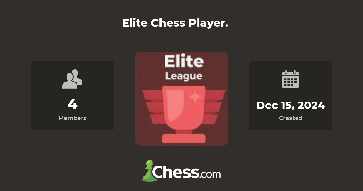 Elite Chess Player. - Chess Club - Chess.com