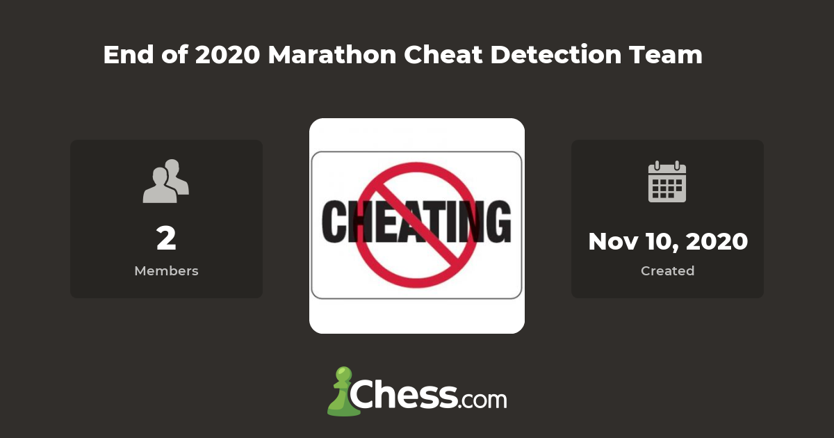 End of 2020 Marathon Cheat Detection Team - Chess Club - Chess.com
