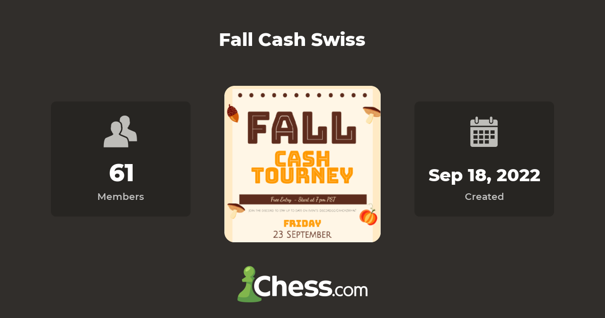 Fall Cash Swiss - Chess Club - Chess.com
