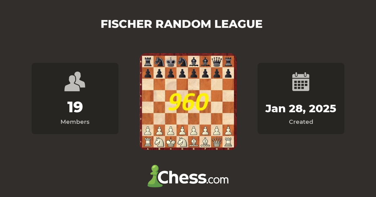FISCHER RANDOM LEAGUE - Chess Club - Chess.com