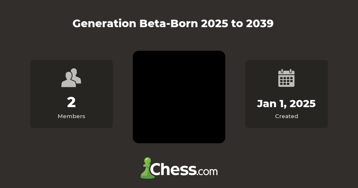 Generation Beta-Born 2025 to 2039 - Chess Club - Chess.com