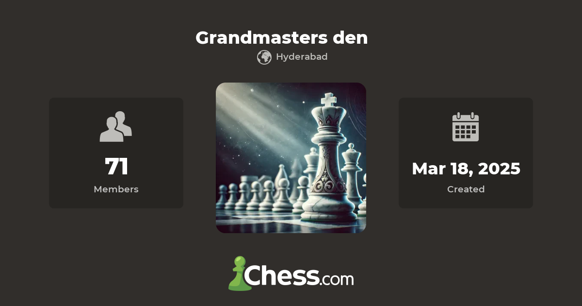 Grandmasters den - Chess Club - Chess.com