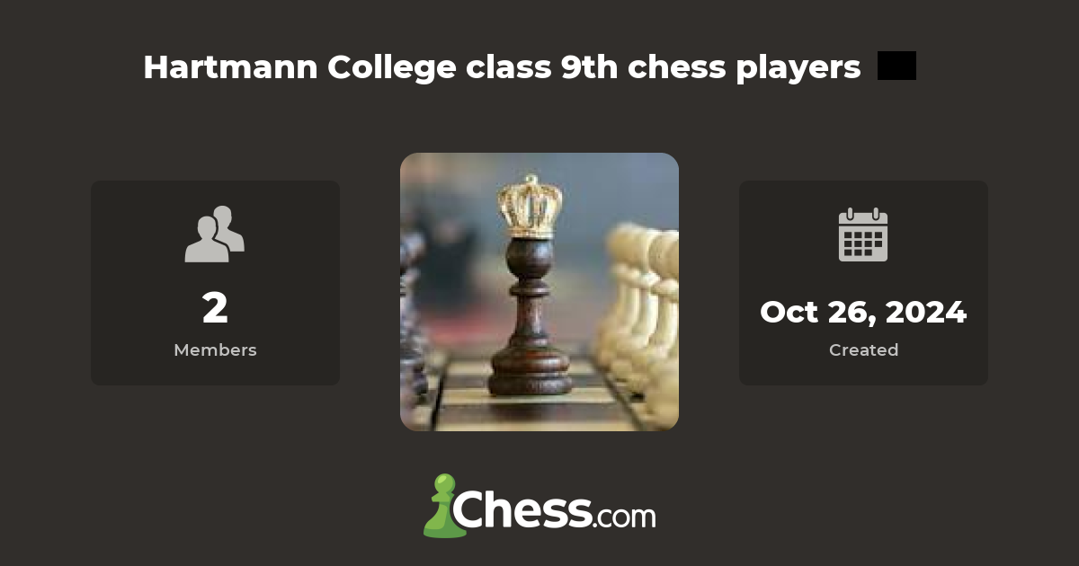 Hartmann College class 9th chess players - Chess Club - Chess.com