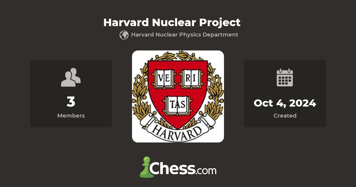 Harvard Nuclear Project - Chess Club - Chess.com
