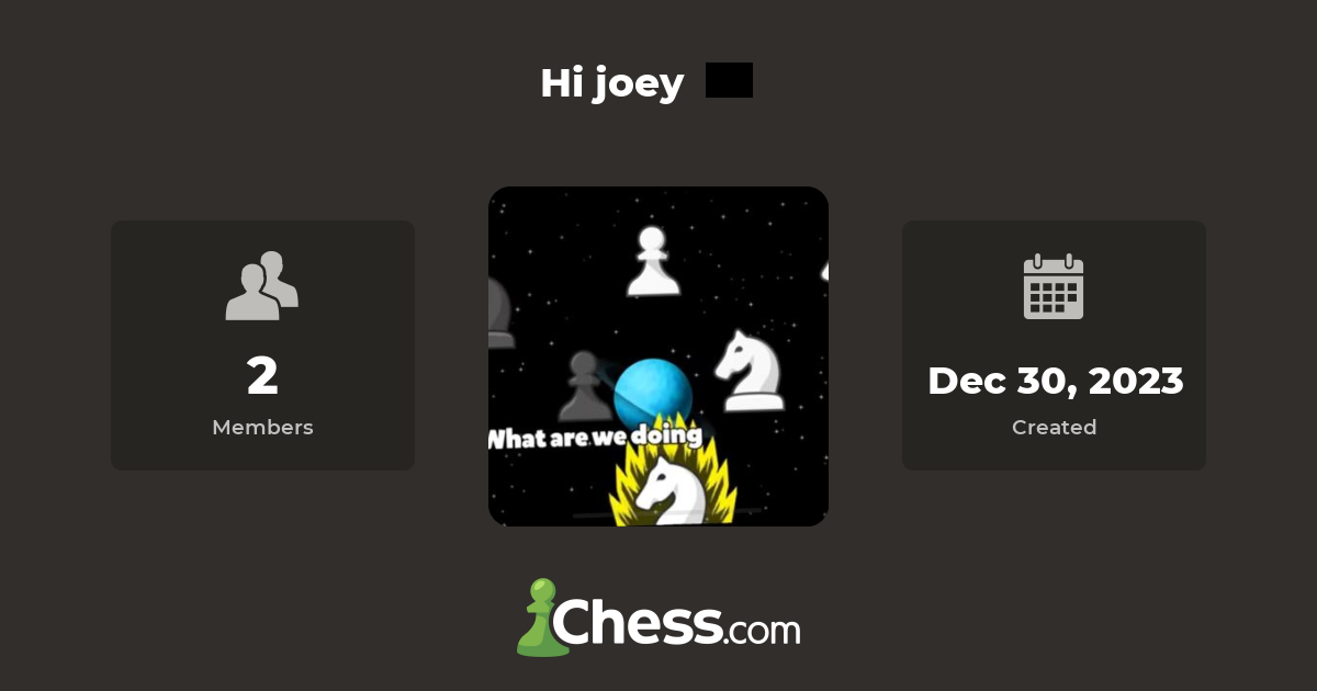 Hi joey - Chess Club - Chess.com