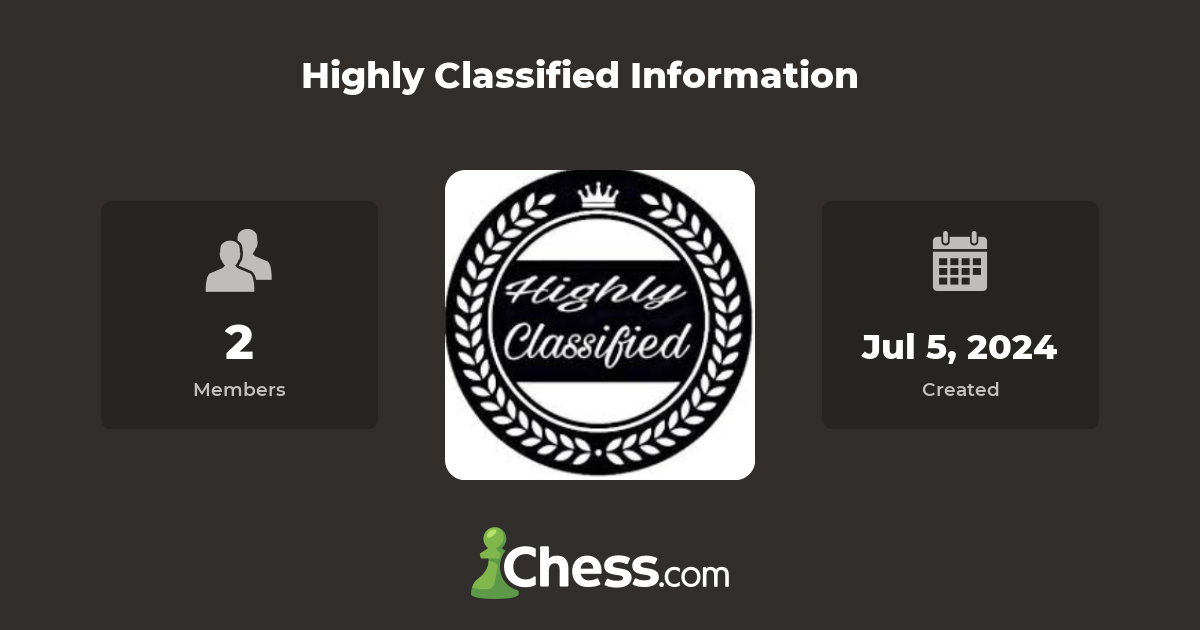 Highly Classified Information - Chess Club - Chess.com