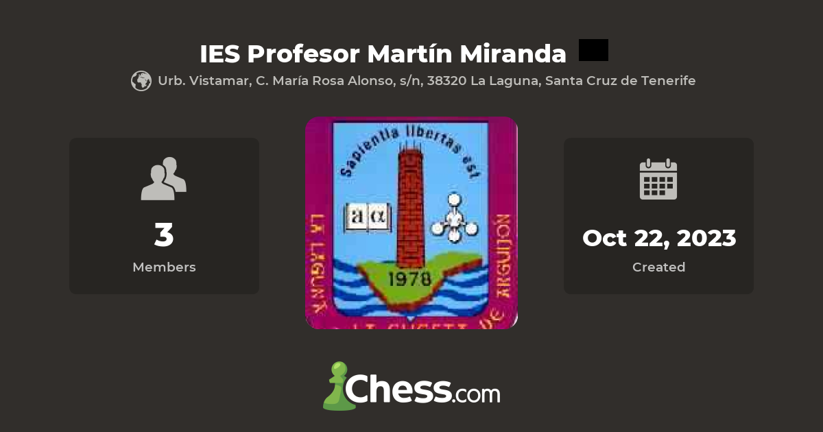 IES Profesor Martín Miranda - Chess Club - Chess.com