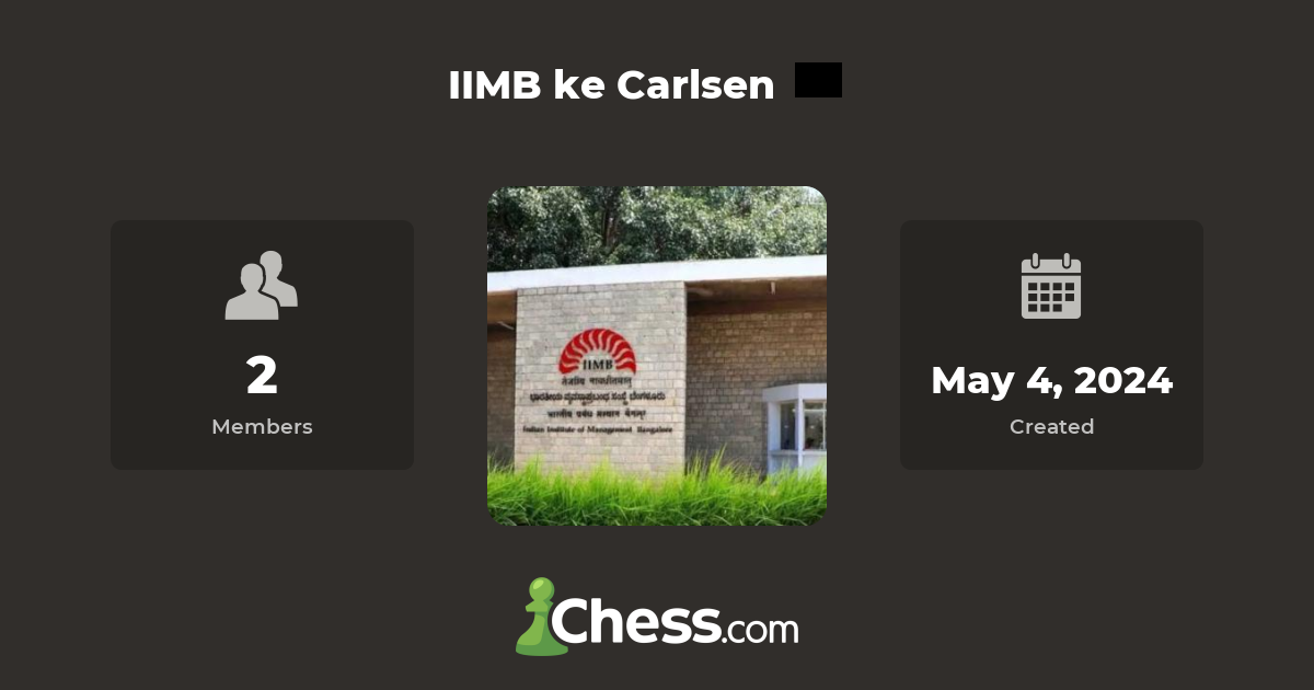 IIMB ke Carlsen - Chess Club - Chess.com