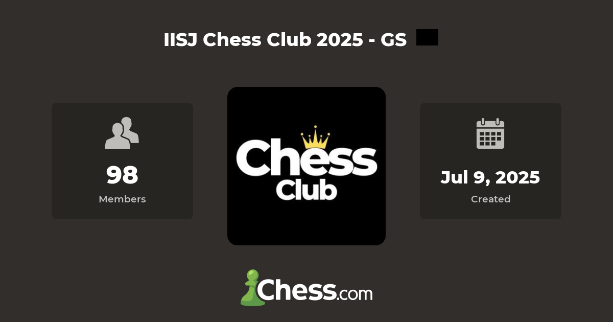 IISJ Chess Club 2025 - GS - Chess Club - Chess.com