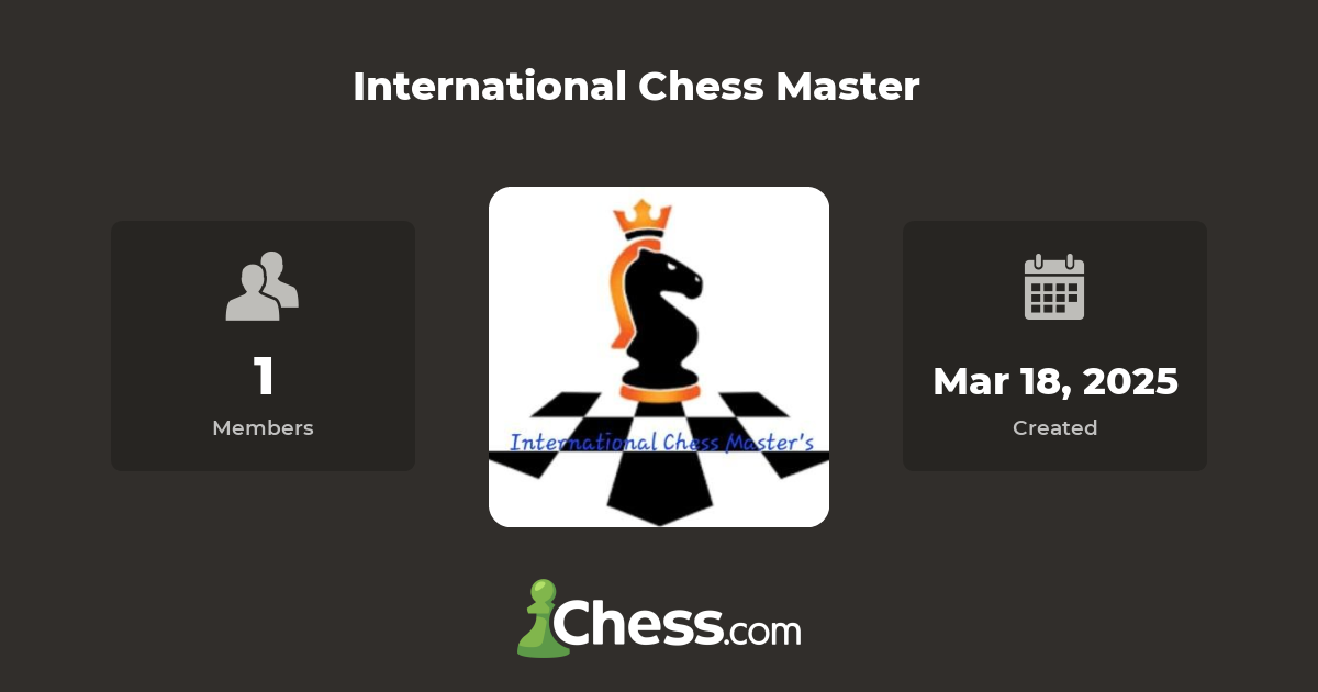International Chess Master - Chess Club - Chess.com