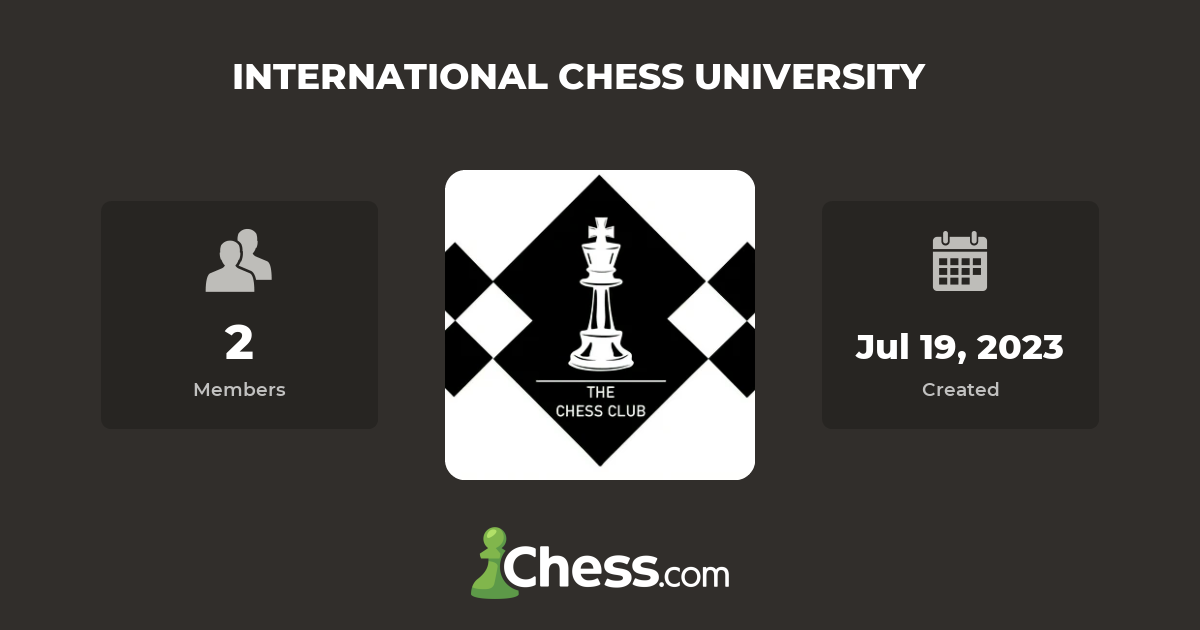 INTERNATIONAL CHESS UNIVERSITY - Chess Club - Chess.com