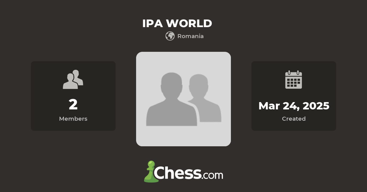 IPA WORLD - Chess Club - Chess.com