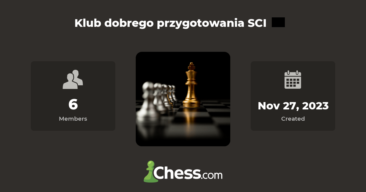 Klub dobrego przygotowania SCI - Chess Club - Chess.com