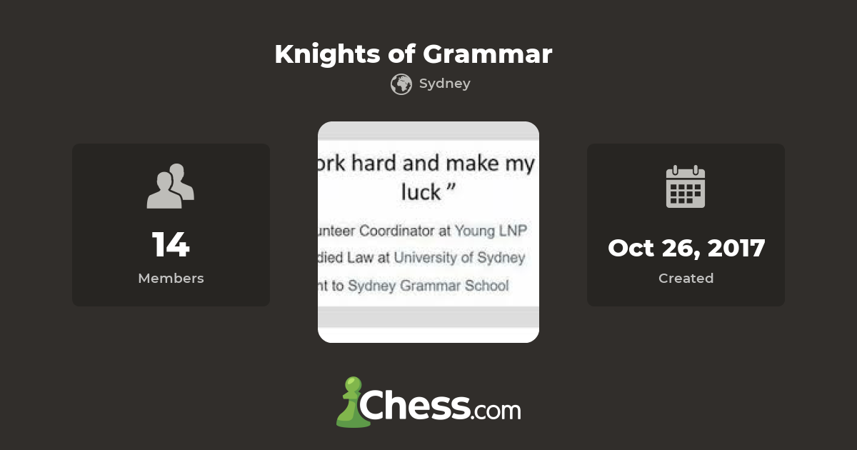 Knights of Grammar - Chess Club - Chess.com
