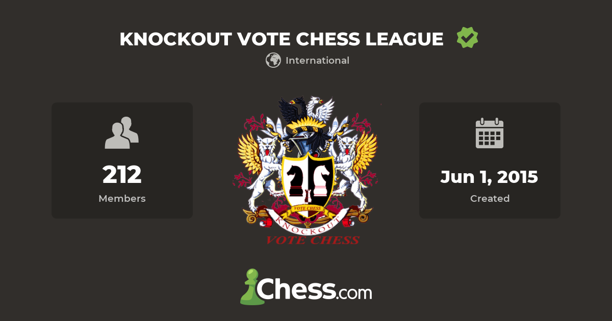 KNOCKOUT VOTE CHESS LEAGUE - Chess Club - Chess.com