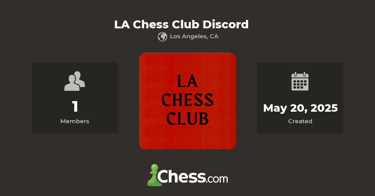 LA Chess Club Discord - Chess Club - Chess.com