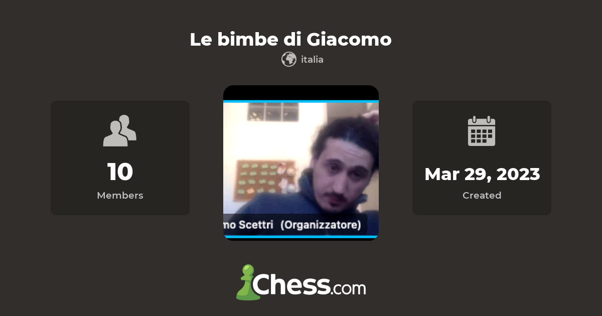 Le bimbe di Giacomo - Chess Club - Chess.com Le bimbe di Giacomo - Chess Club - Chess.com