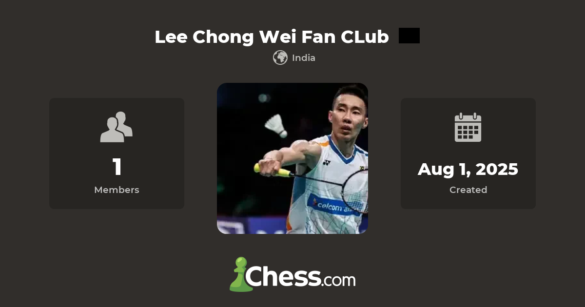 Lee Chong Wei Fan CLub - Chess Club - Chess.com