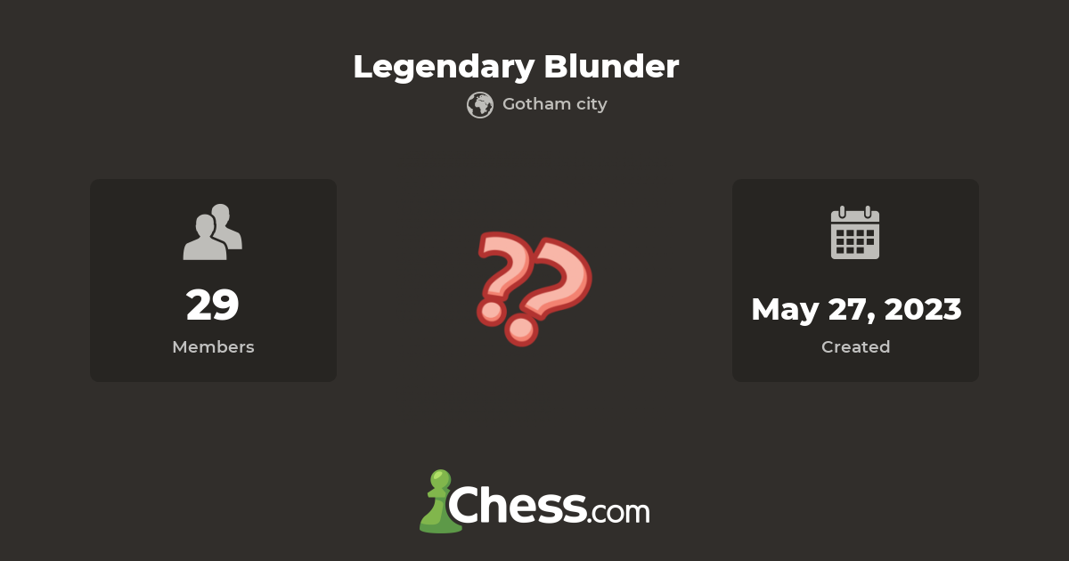 Legendary Blunder Chess Club Chess