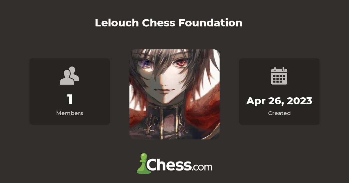 Lelouch Chess Foundation - Chess Club - Chess.com