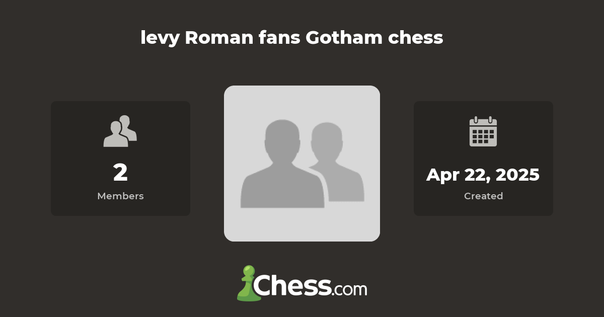 levy Roman fans Gotham chess - Chess Club - Chess.com