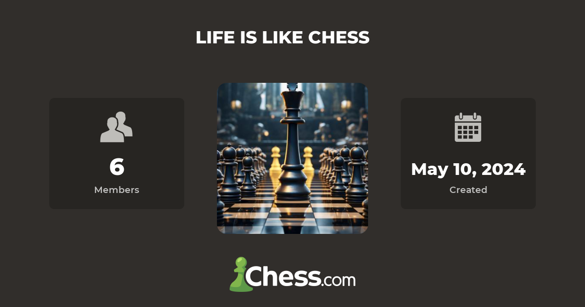 LIFE IS LIKE CHESS - Chess Club - Chess.com