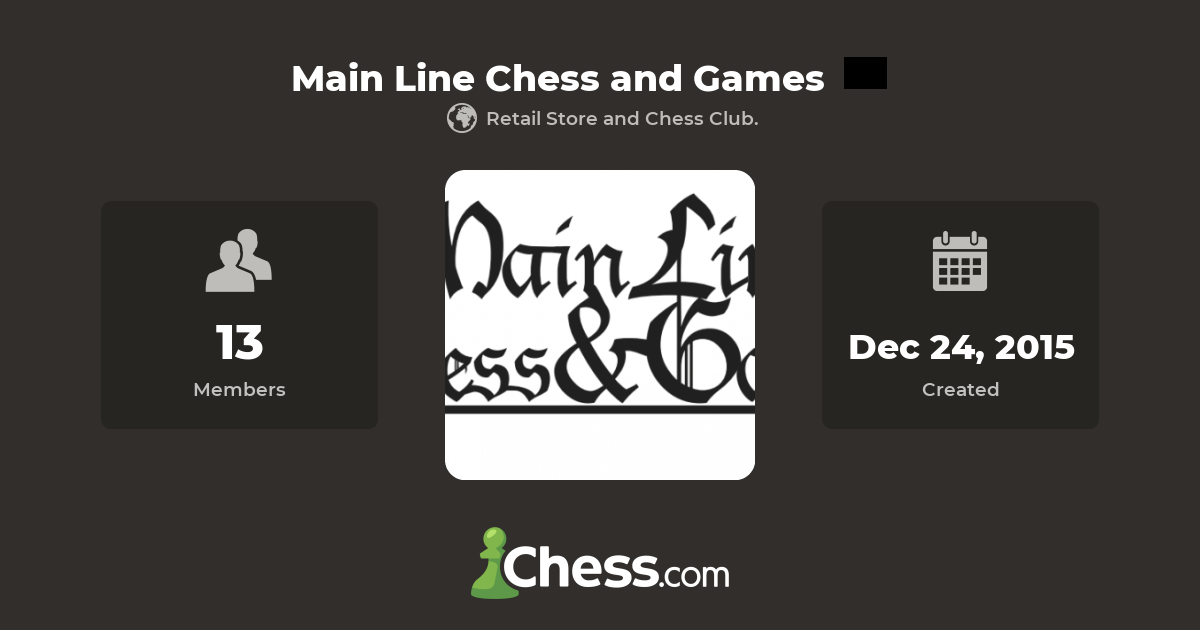 Main Line Chess and Games - Chess Club - Chess.com