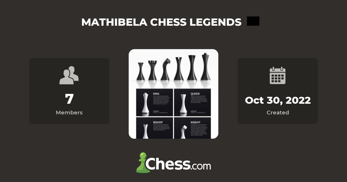 MATHIBELA CHESS LEGENDS - Chess Club - Chess.com