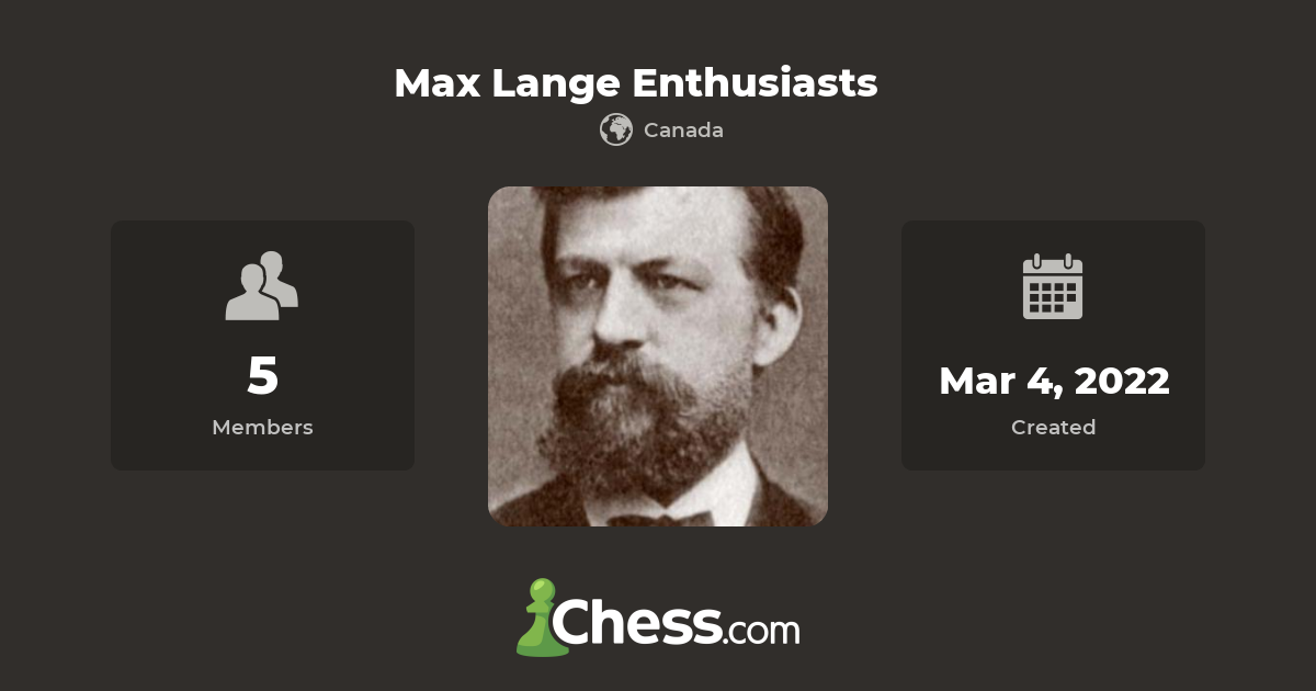 Max Lange Enthusiasts - Chess Club - Chess.com Max Lange Enthusiasts - Chess Club - Chess.com
