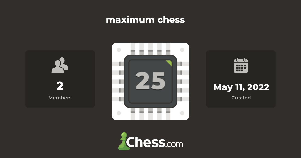 maximum chess - Chess Club - Chess.com