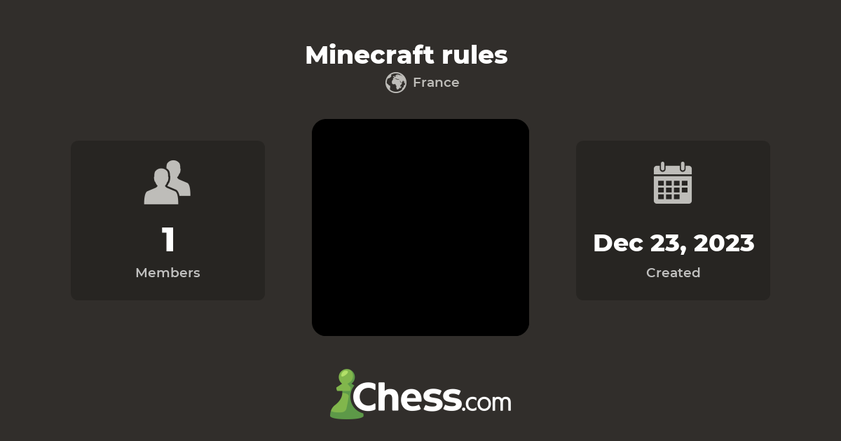 Minecraft rules - Chess Club - Chess.com