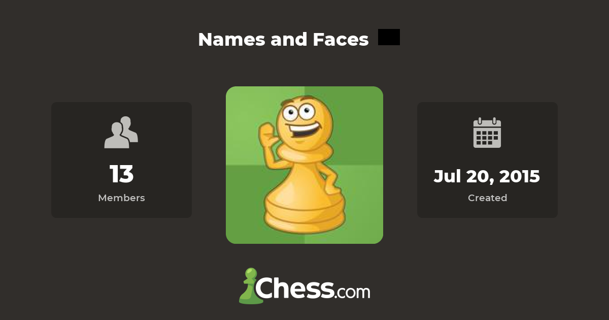 Names and Faces - Chess Club - Chess.com