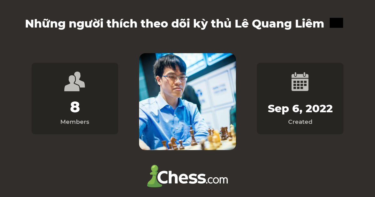 Những người thích theo dõi kỳ thủ Lê Quang Liêm - Chess Club - Chess.com
