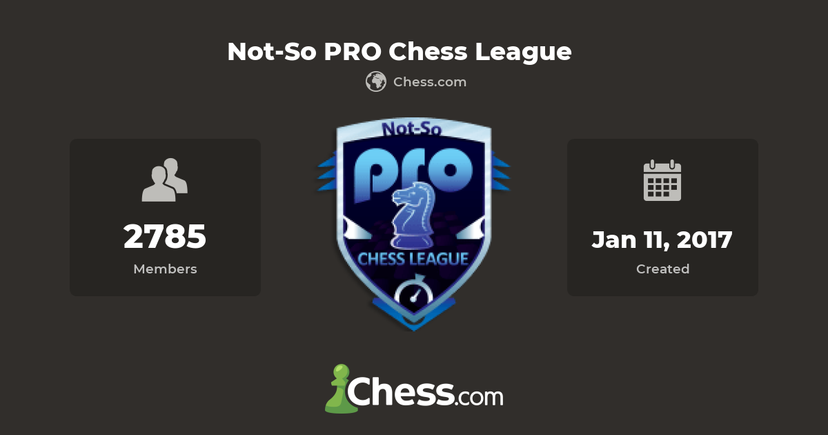 Not-So PRO Chess League - Chess Club - Chess.com