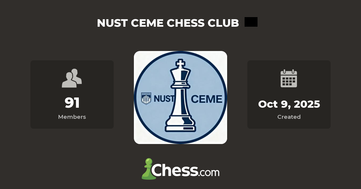 NUST CEME CHESS CLUB - Chess Club - Chess.com