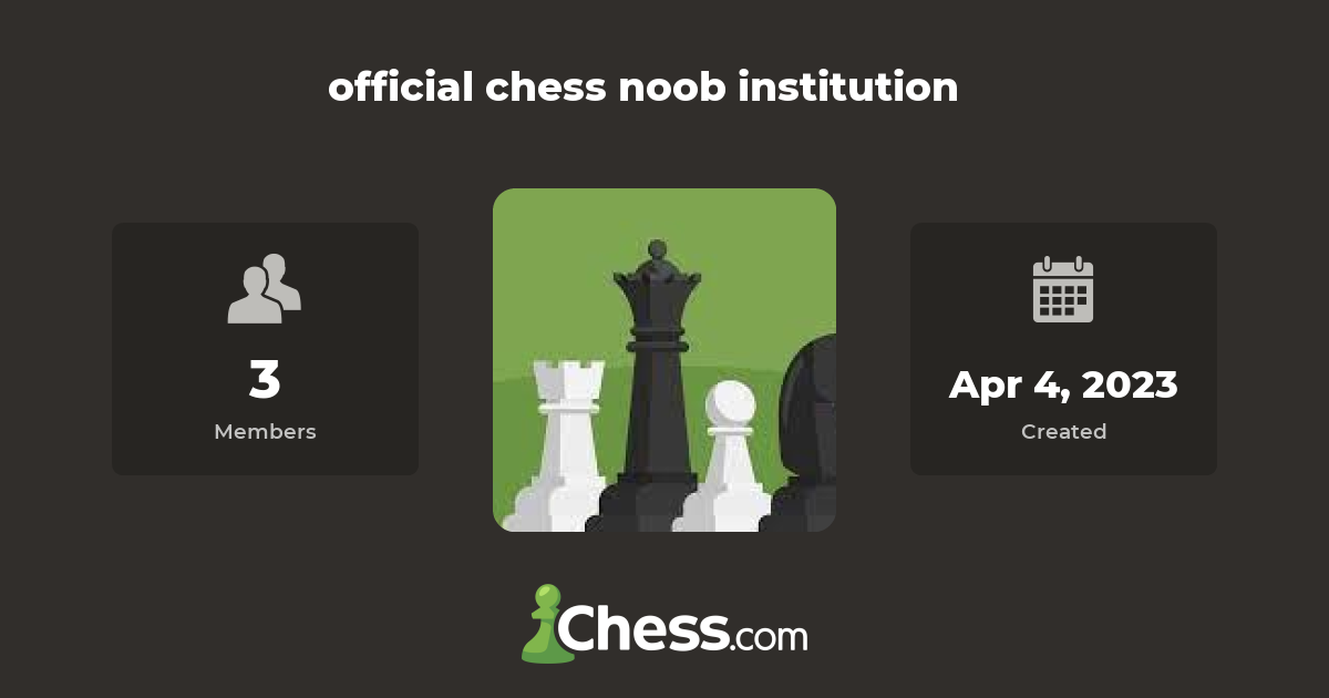 official chess noob institution - Chess Club - Chess.com