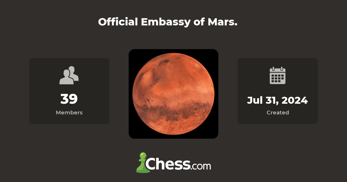 Official Embassy of Mars. - Chess Club - Chess.com