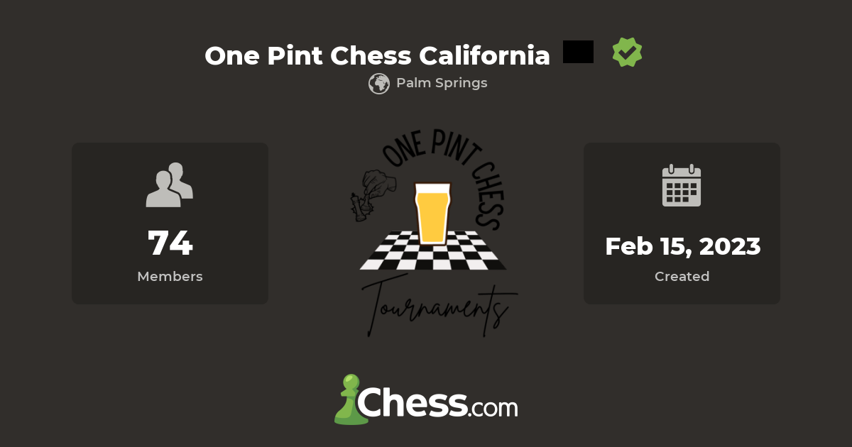 One Pint Chess California - Chess Club - Chess.com