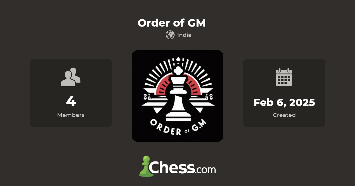 Order of GM - Chess Club - Chess.com