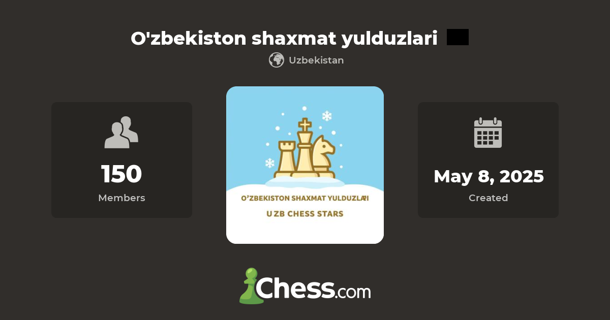 O'zbekiston shaxmat yulduzlari - Chess Club - Chess.com
