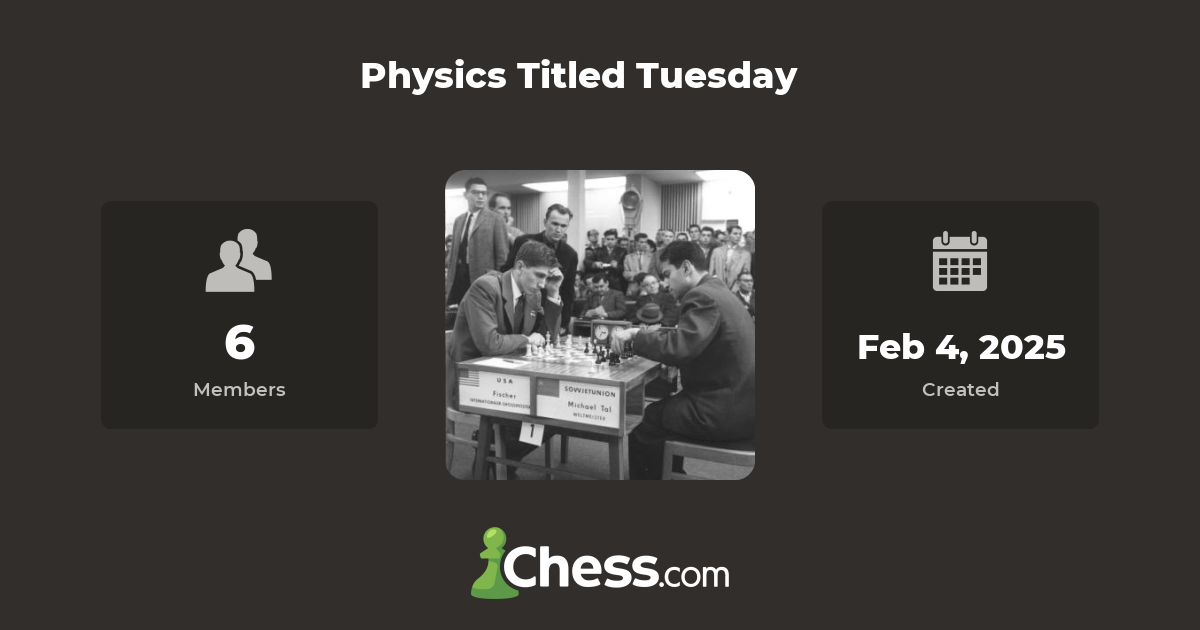 Physics Titled Tuesday - Chess Club - Chess.com