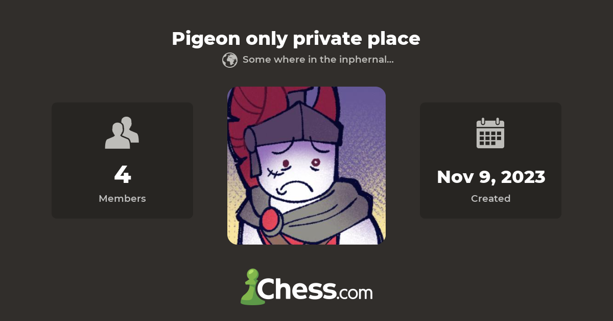 Pigeon only private place - Chess Club - Chess.com