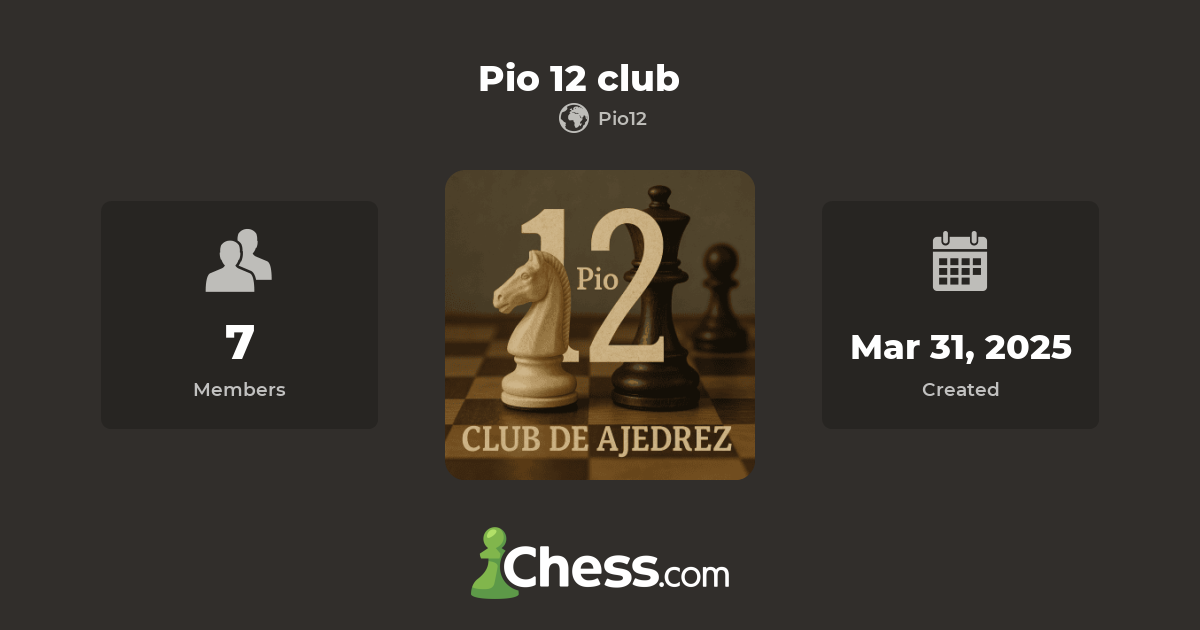 Pio 12 club - Chess Club - Chess.com