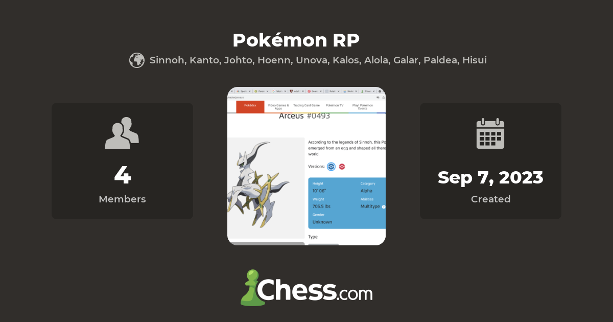 Pokémon RP - Chess Club - Chess.com
