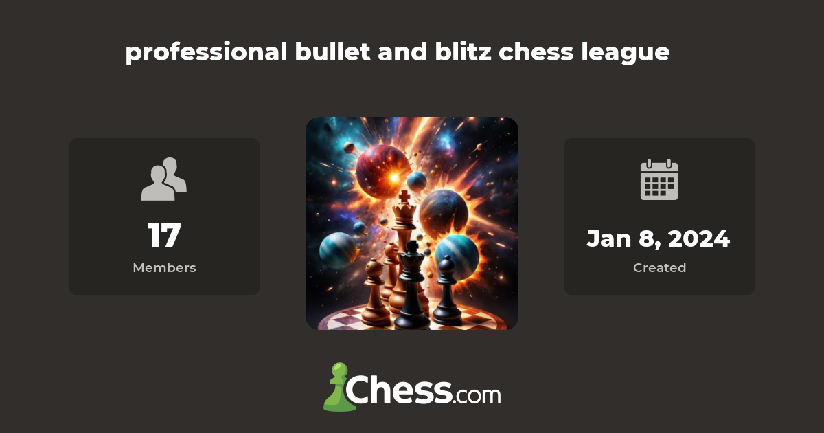professional bullet and blitz chess league - Chess Club - Chess.com