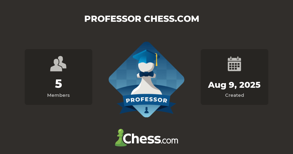 PROFESSOR CHESS.COM - Chess Club - Chess.com