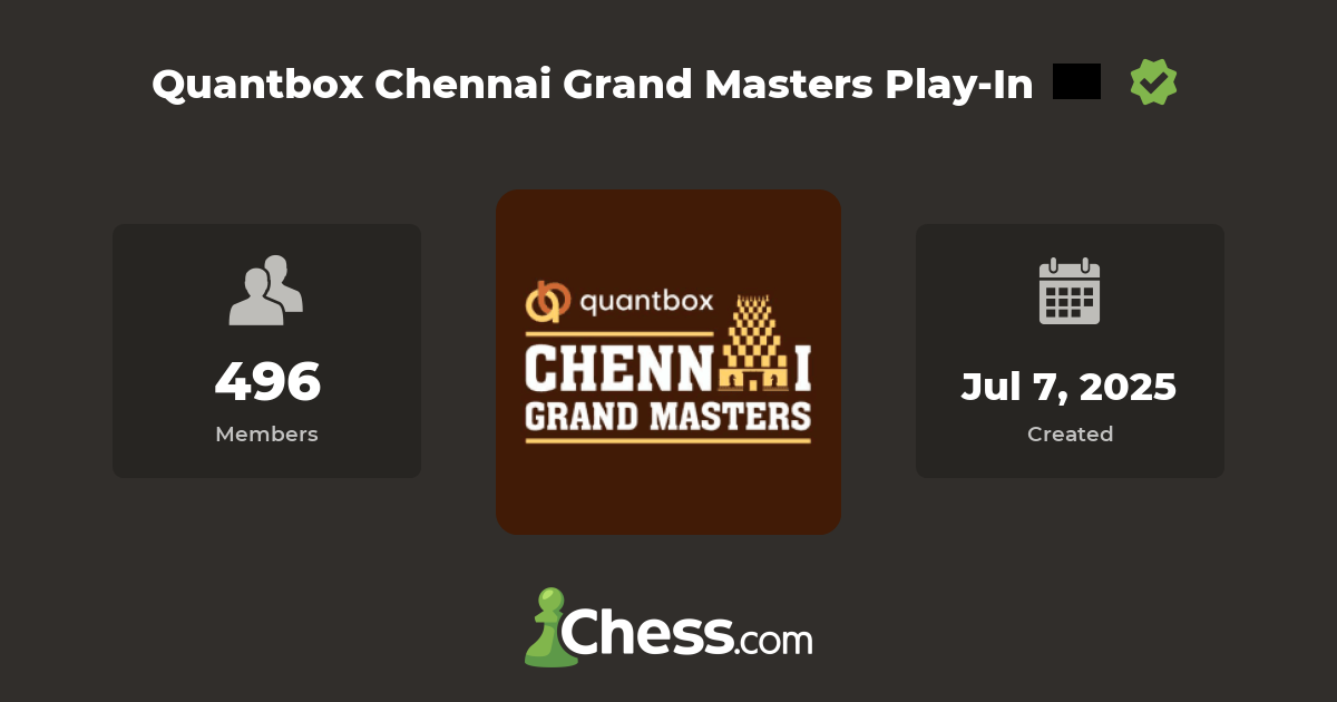 Quantbox Chennai Grand Masters Play-In - Chess Club - Chess.com
